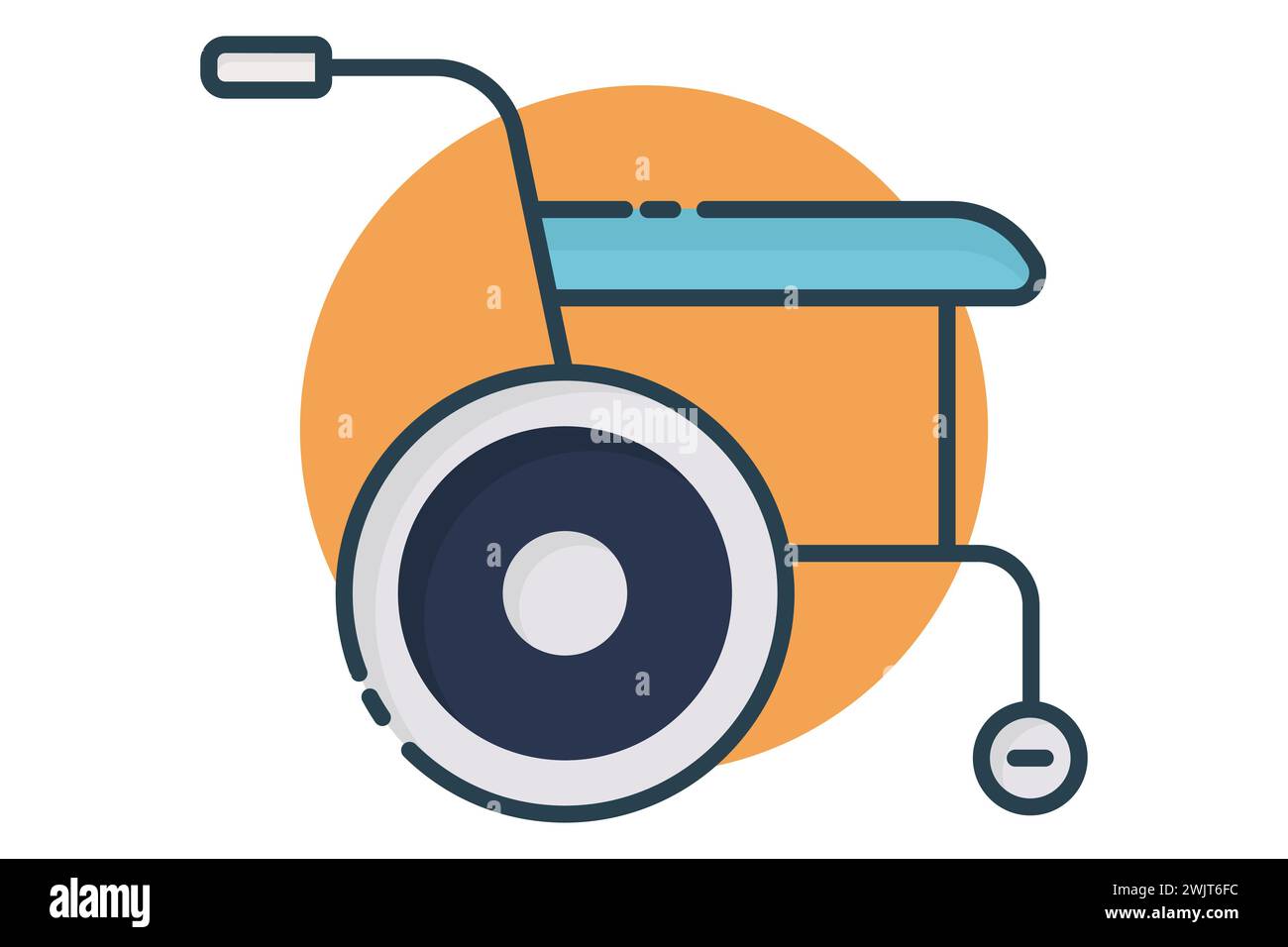 wheelchair symbol. icon related to disability. flat line icon style ...