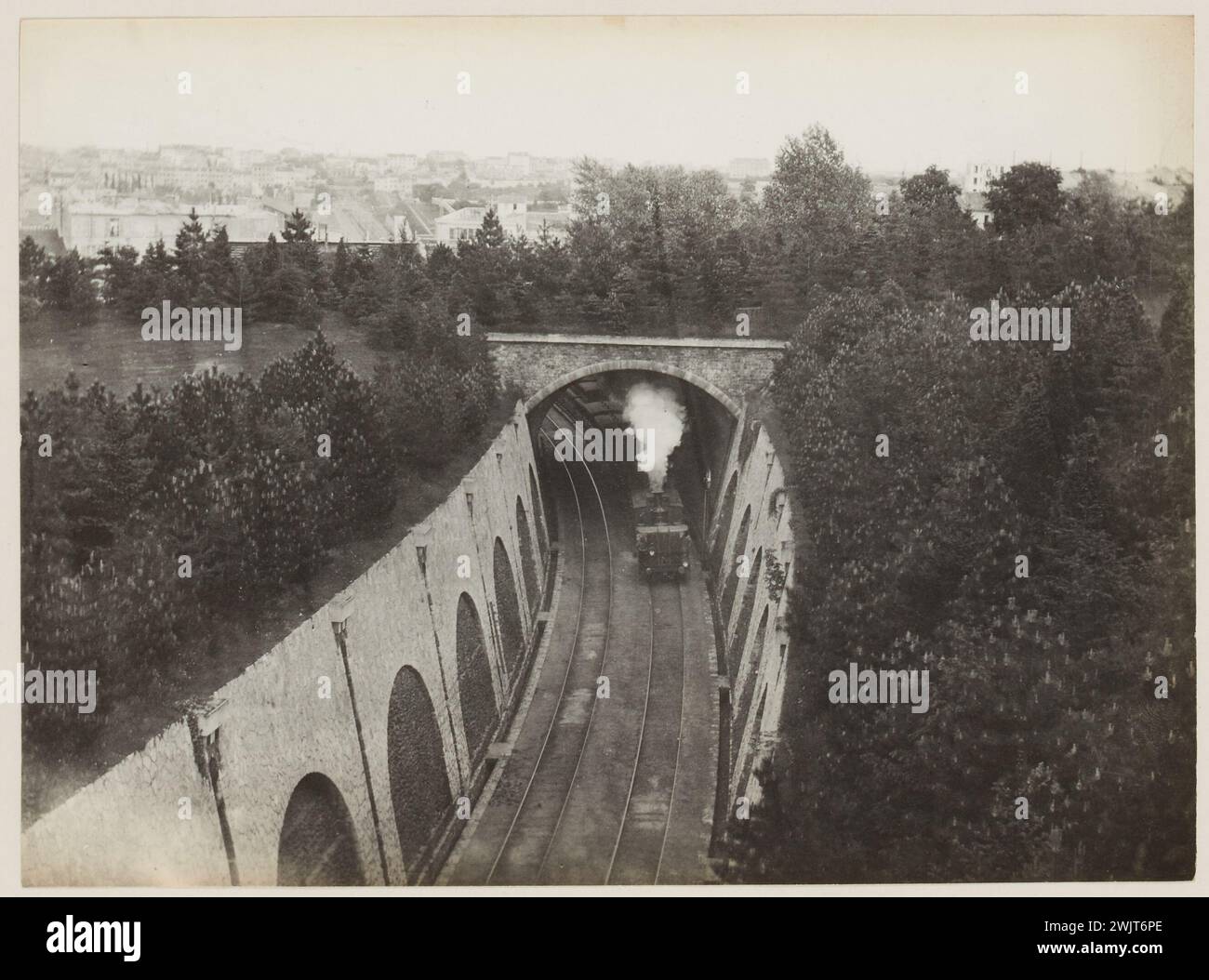 Blancard, Hippolyte (1843 - D.1924), a train on the belt railroad ...