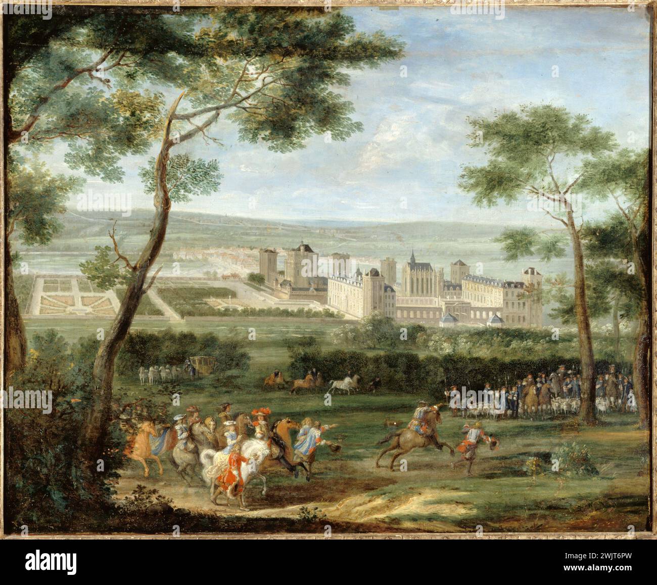 Adam-Frans van der Meulen (1632-1690). "Le Château de Vincennes", oil ...