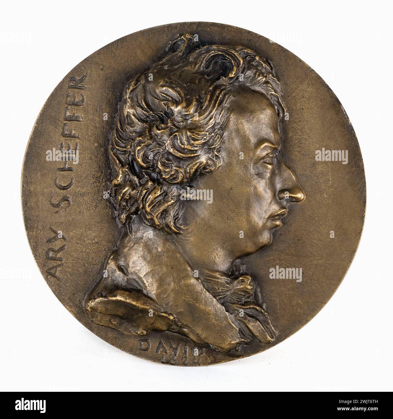 David d'Angers (1788-1856). Portrait of Ary Scheffer (1795-1858 ...