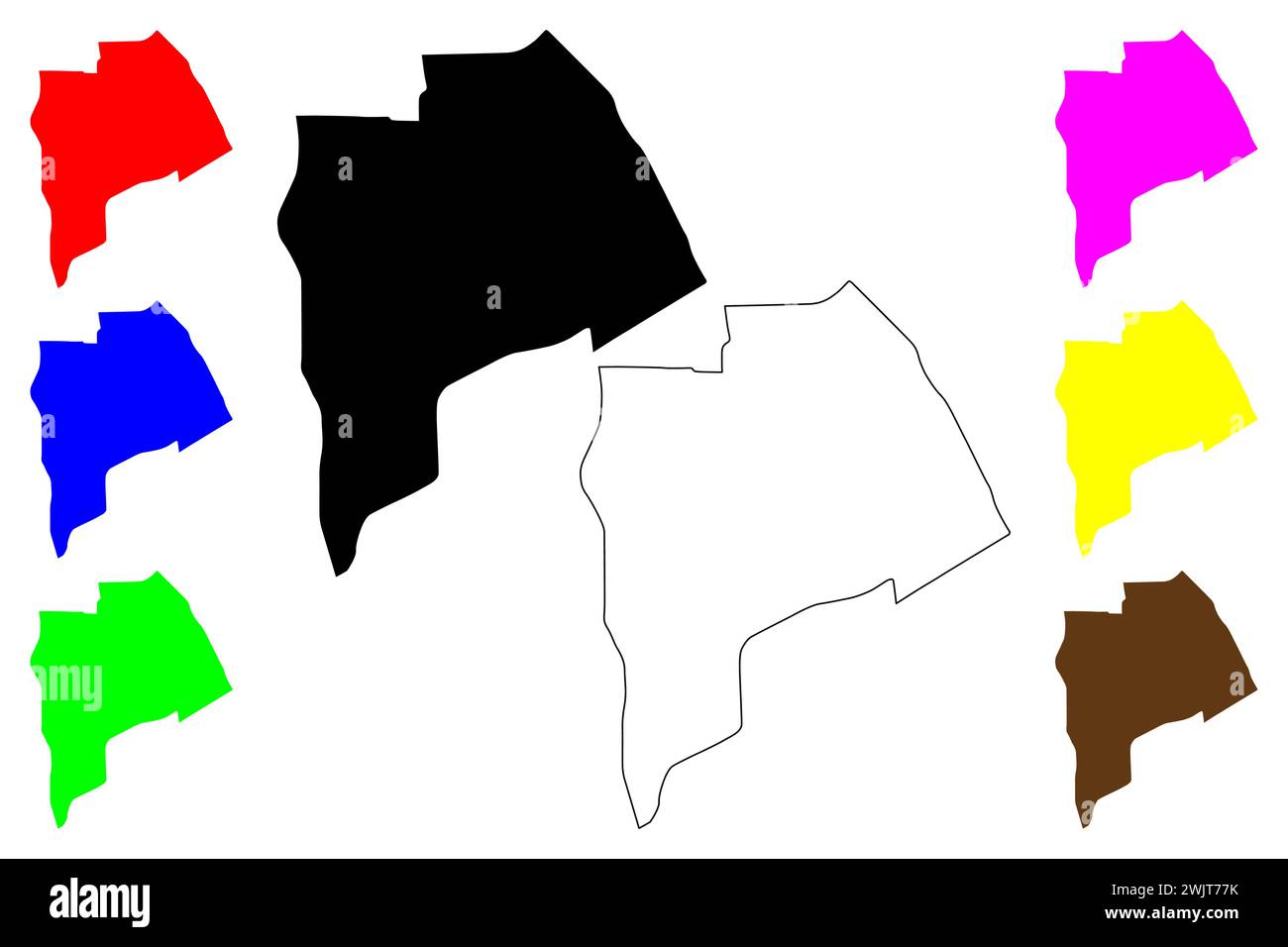 Riffa city (Kingdom of Bahrain) map vector illustration, scribble ...