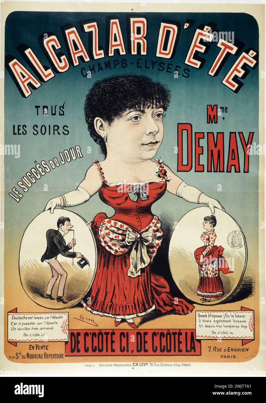 Charles Lévy. "Alcazar d'Eté, Mrs. Demay, of this, on the side". Poster ...