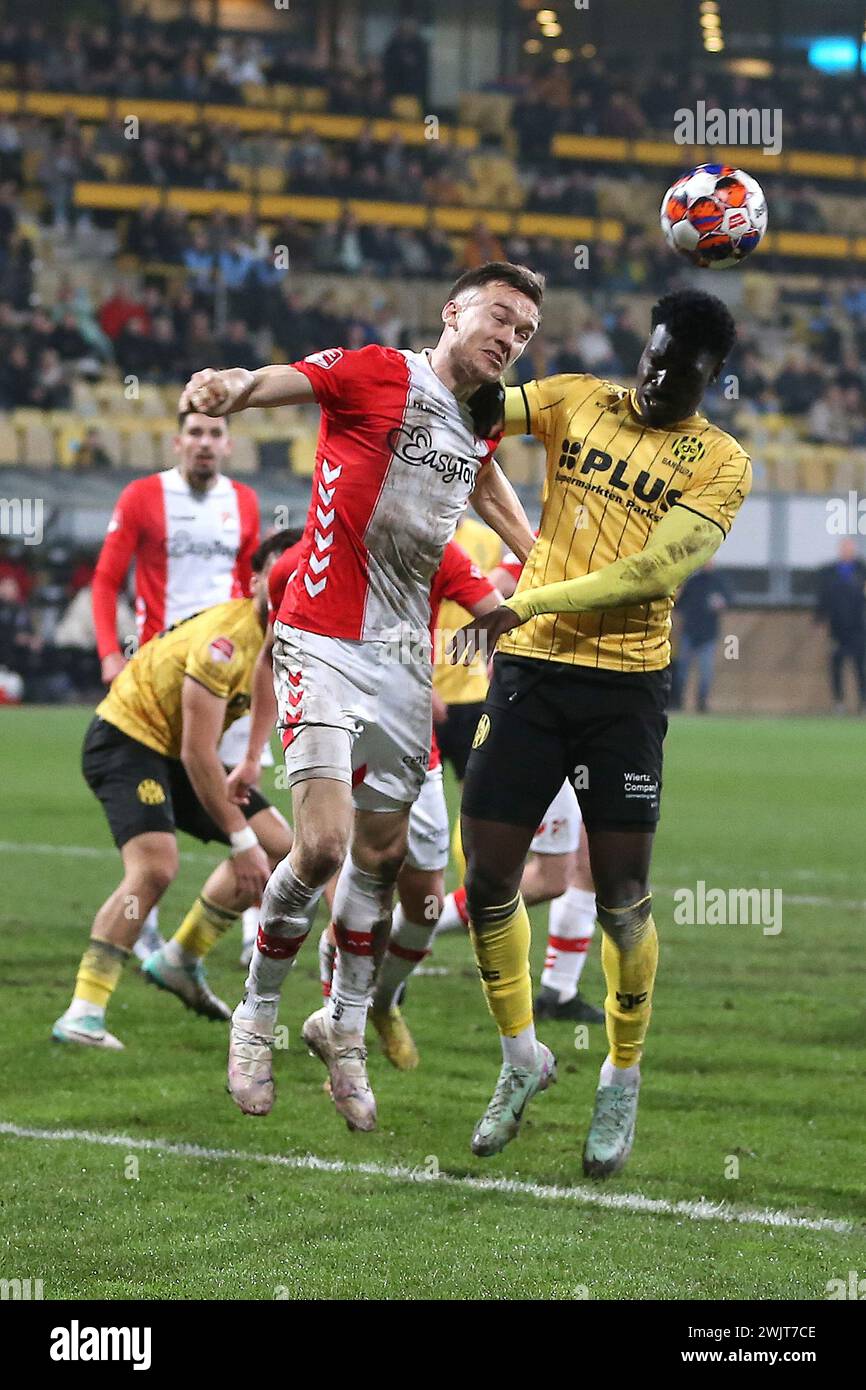 KERKRADE, Netherlands. 16th Feb, 2024. football, Dutch Keuken Kampioen Divisie, Roda JC - FC ...