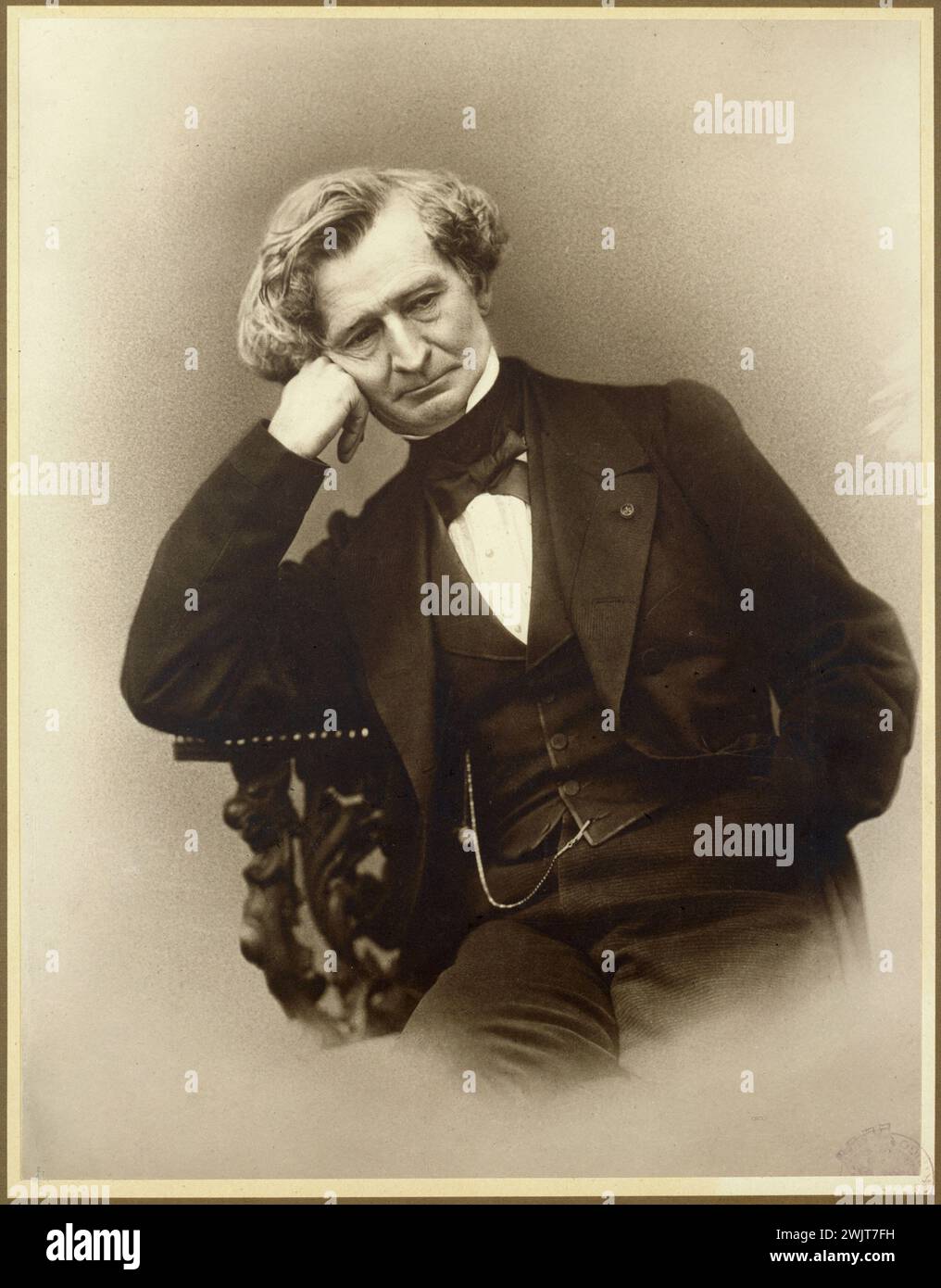 Hector Berlioz (1803-1869), French composer. Photograph by Pierre Petit (1832-1909). Paris ...