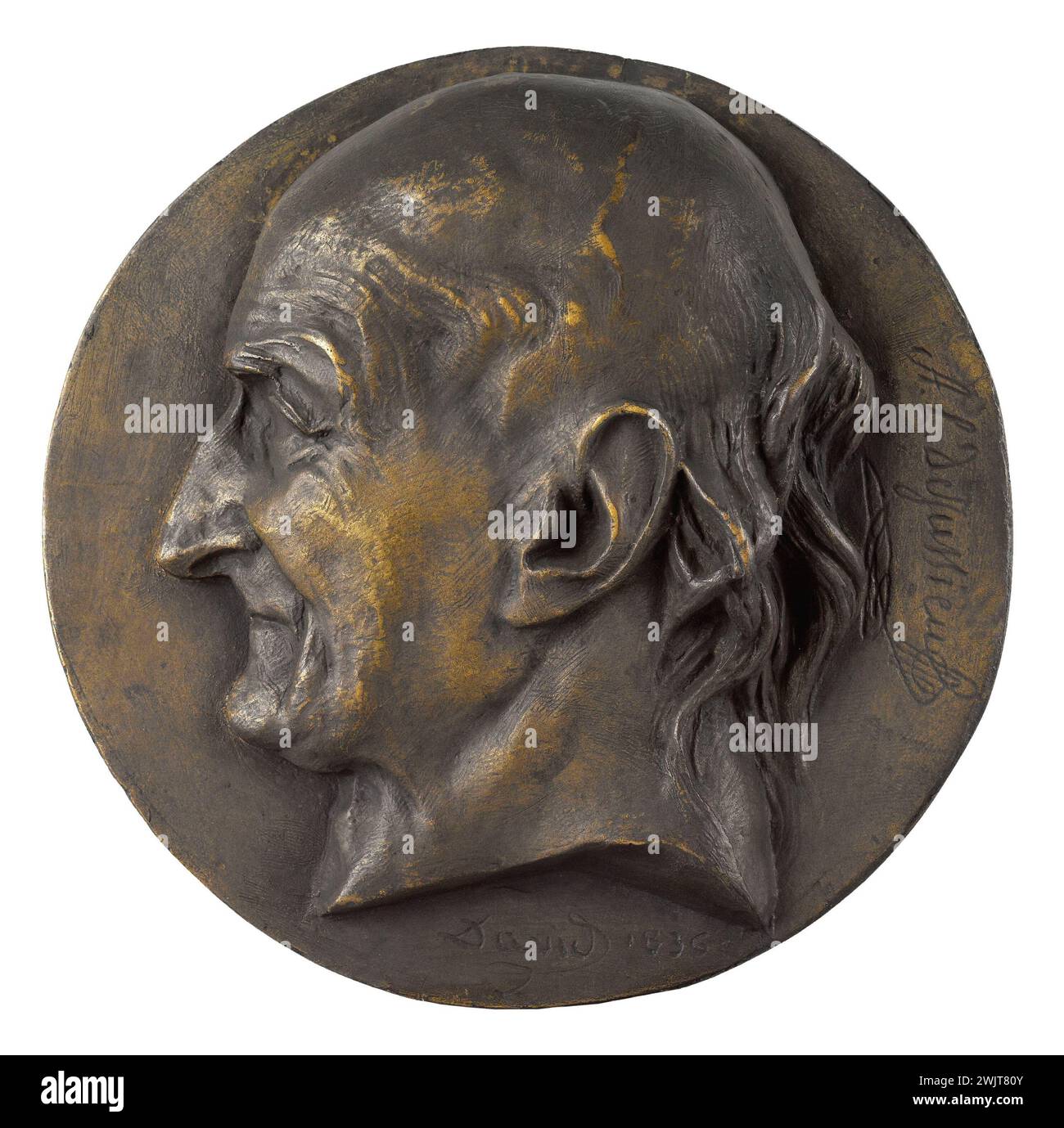 David d'Angers (1788-1856). Portrait of Antoine-Laurent de Jussieu ...