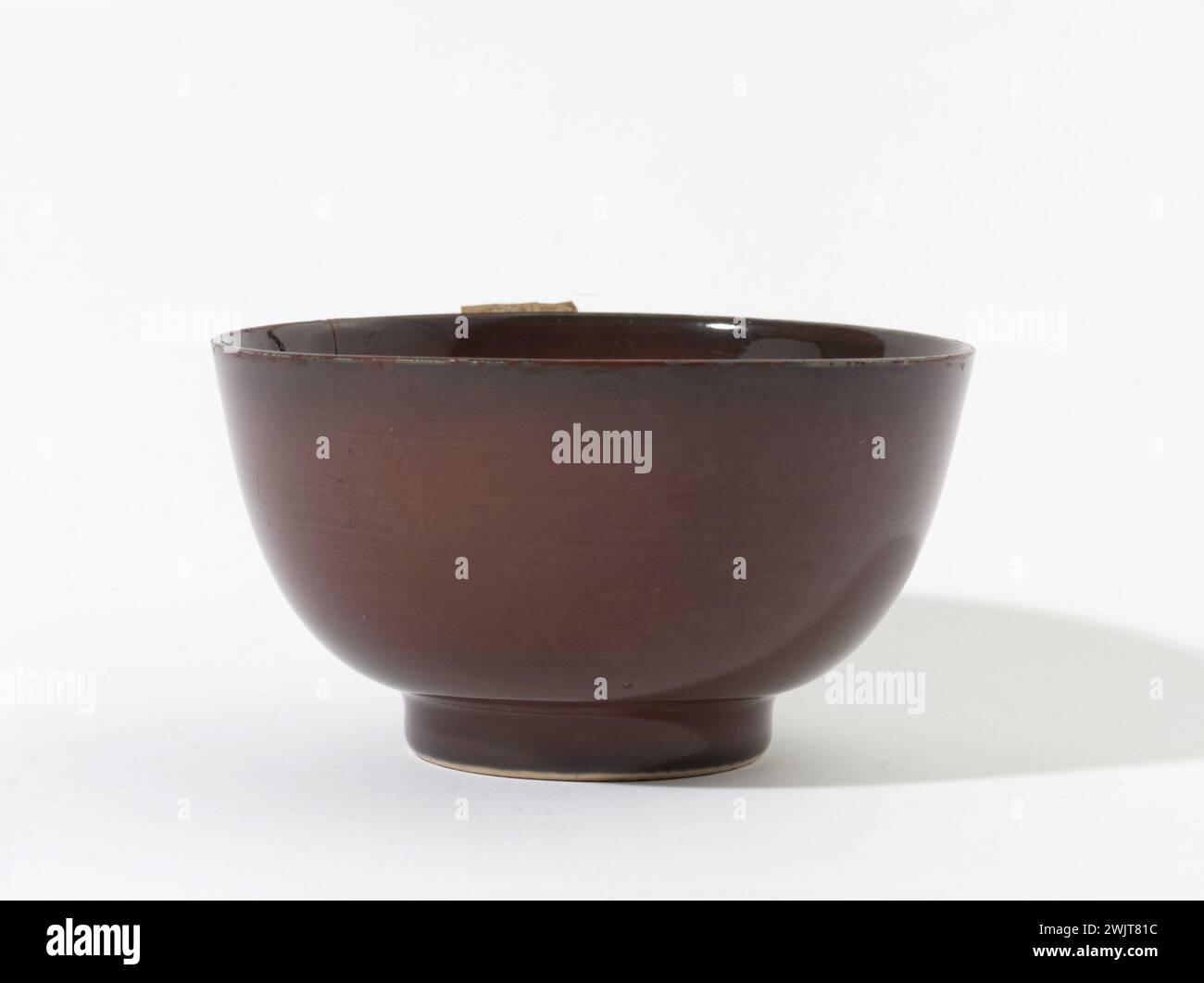 Bol .. Monochrome brown covered porcelain, Ming dynasty (1368-1644) or ...