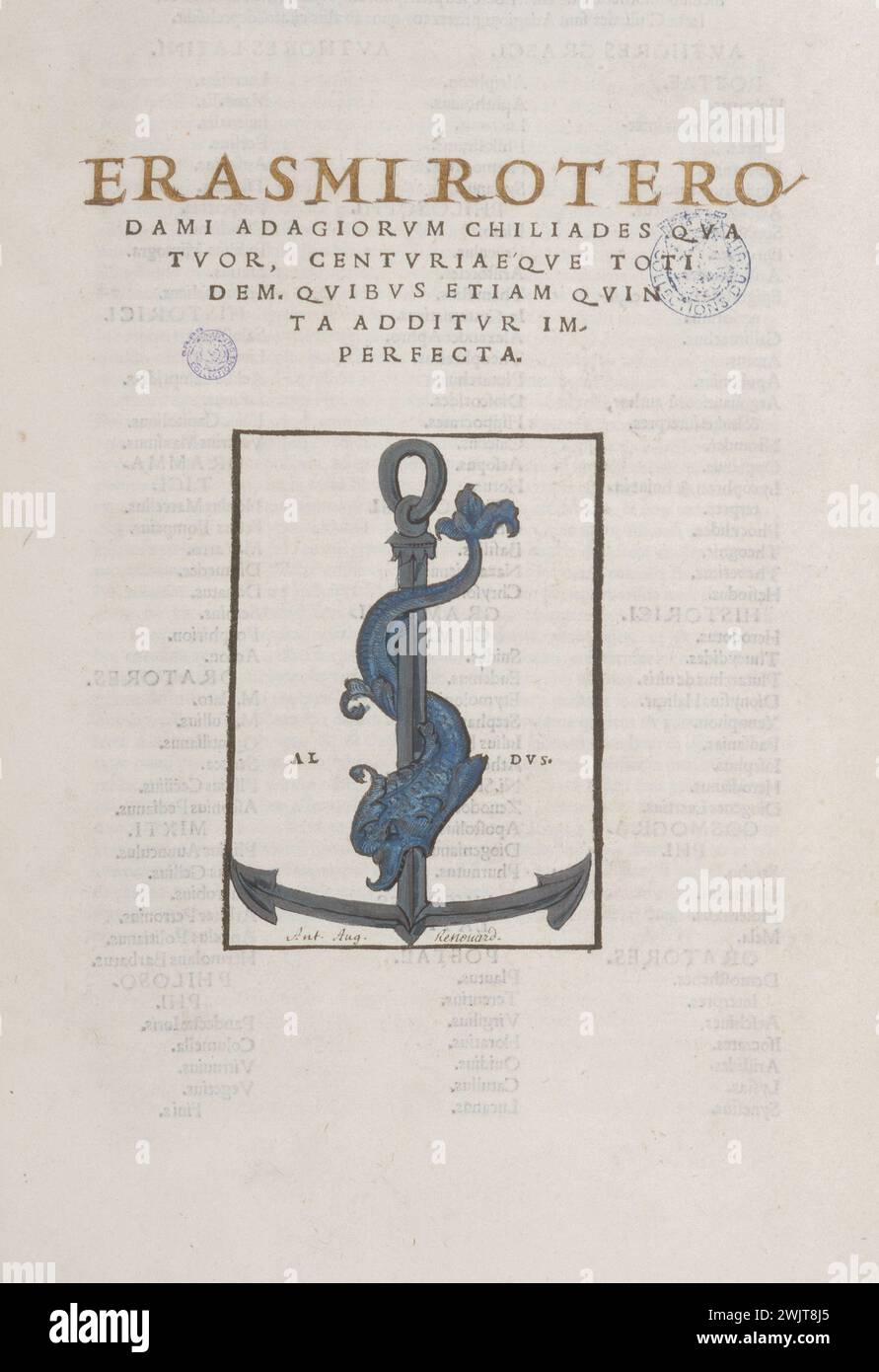 Adages of erasmus hi-res stock photography and images - Alamy