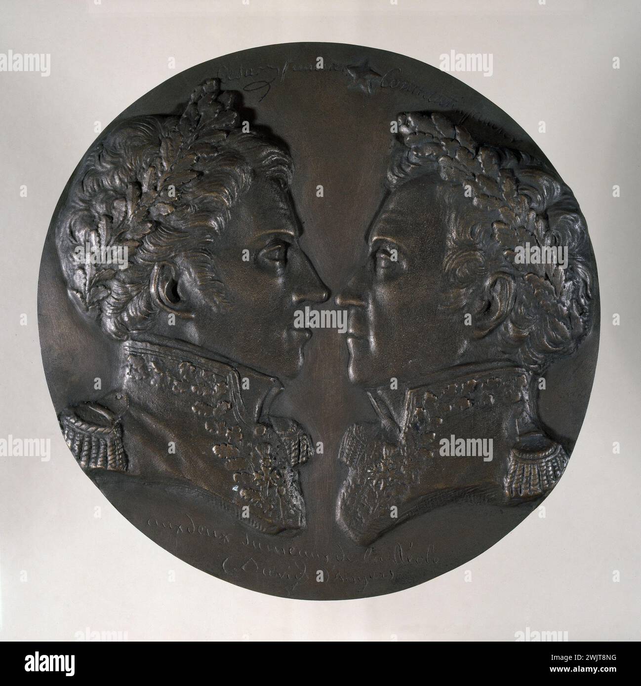 David d'Angers (1788-1856). Generals César and Constantin de Faucher ...