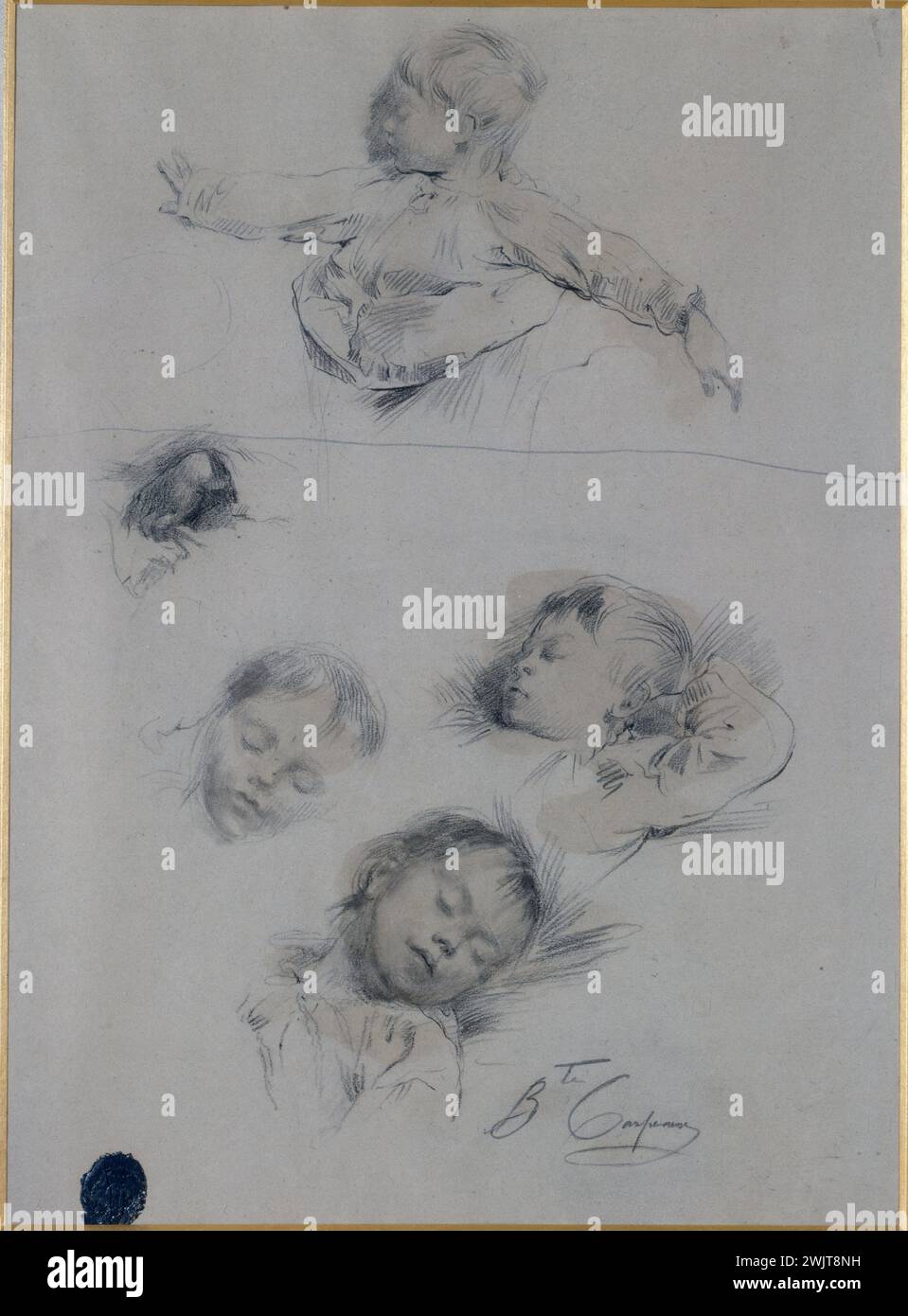 Jean-Baptiste Carpeaux (1827-1875). "Four children's heads". Museum of ...