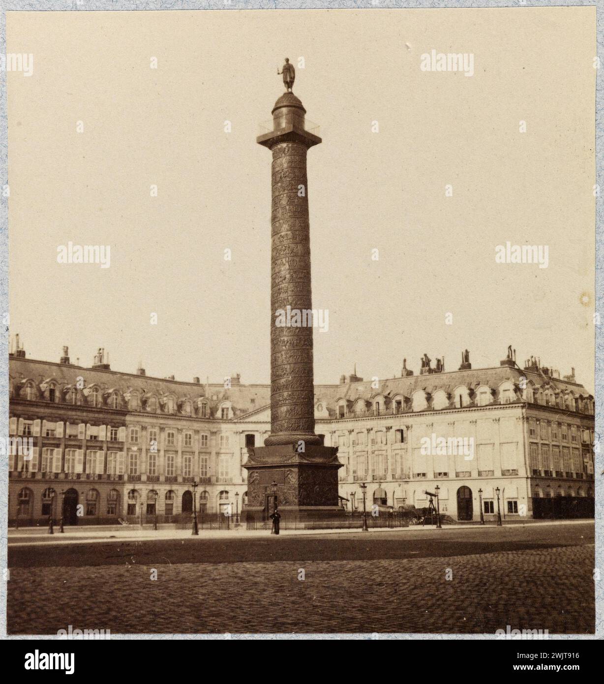 Vendôme column. Paris (1 arr.). Anonymous photography. Albumin paper ...