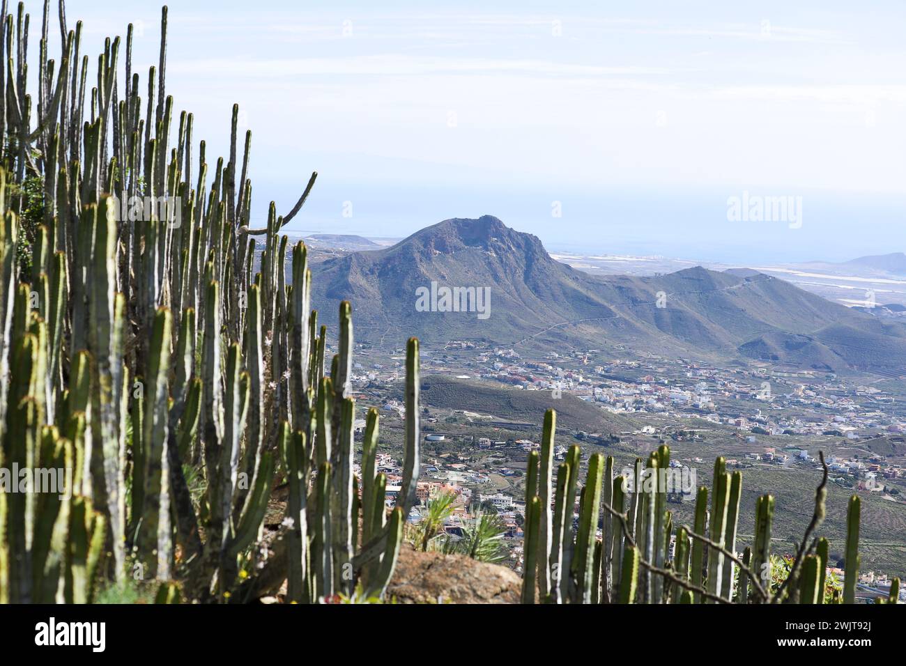 Scenic landcapes of Canary island Tenerife. Hiking and seaside ...
