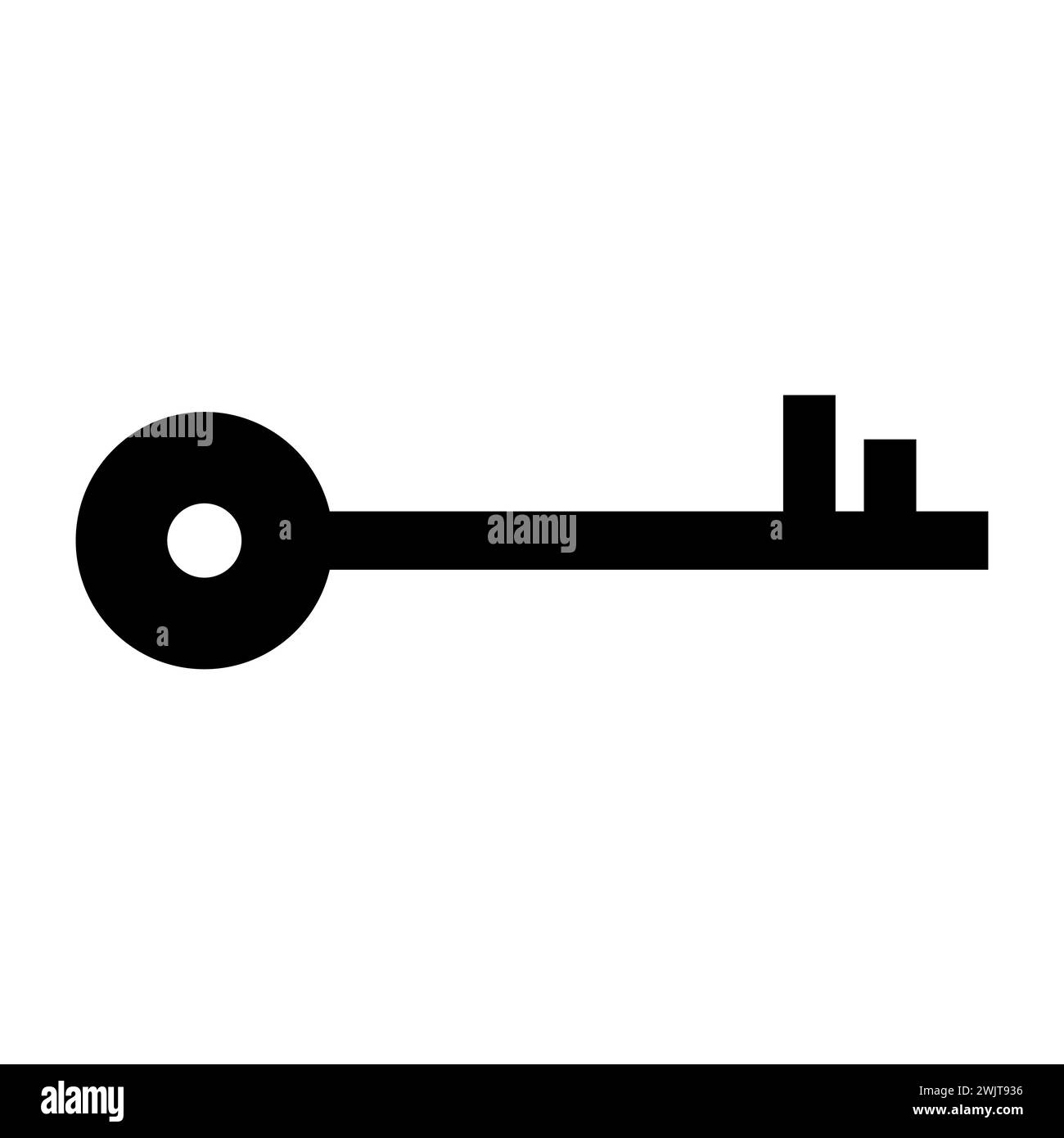Black Key Icon in trendy flat style isolated on white background. Key ... Black Key Icon in trendy flat style isolated on white background. Key ...