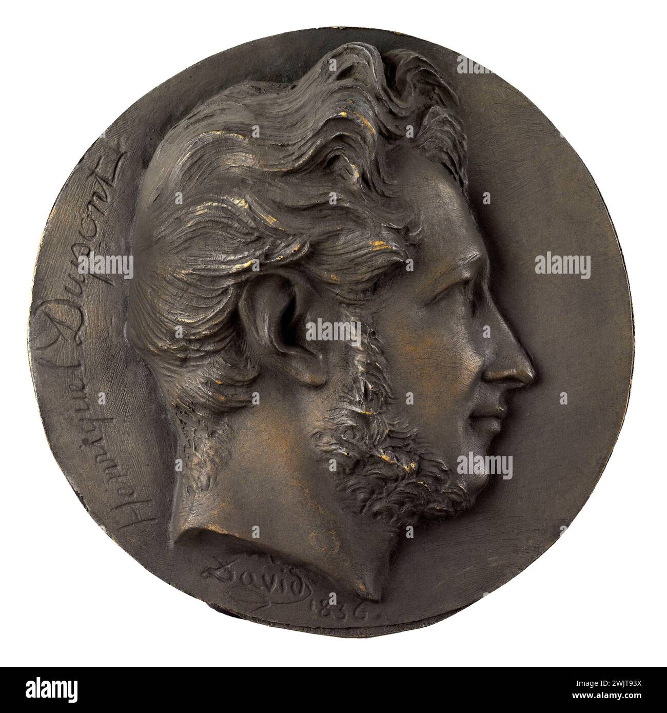 David d'Angers (1788-1856). Portrait of Louis-Pierre Henriquel-Dupont ...