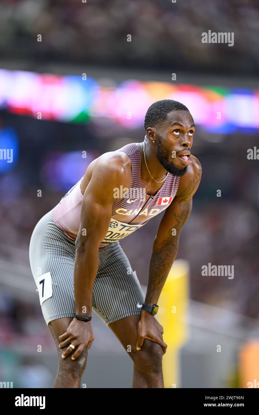Brendon RODNEY participating in the 200 meters hurdles at the World ...
