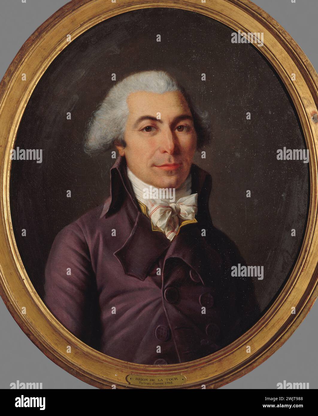 Louis Brion de la Tour. "Portrait of Unknown, 1793". Oil on canvas ...
