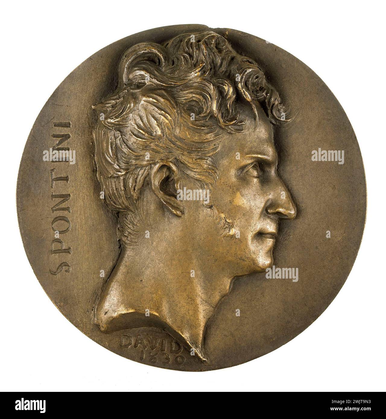 David d'Angers (1788-1856). Portrait of Gaspare Spontini (1774-1851 ...