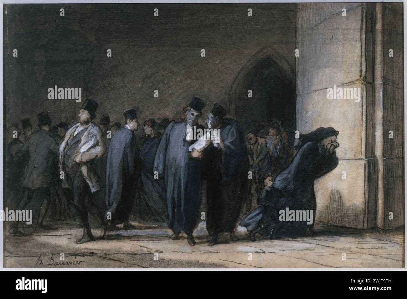 Honoré Daumier (1808-1879). "Courthouse". Museum of Fine Arts of the ...
