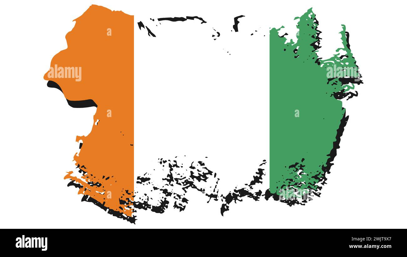 Art Illustration design nation flag sign symbol country of Ivory Coast ...
