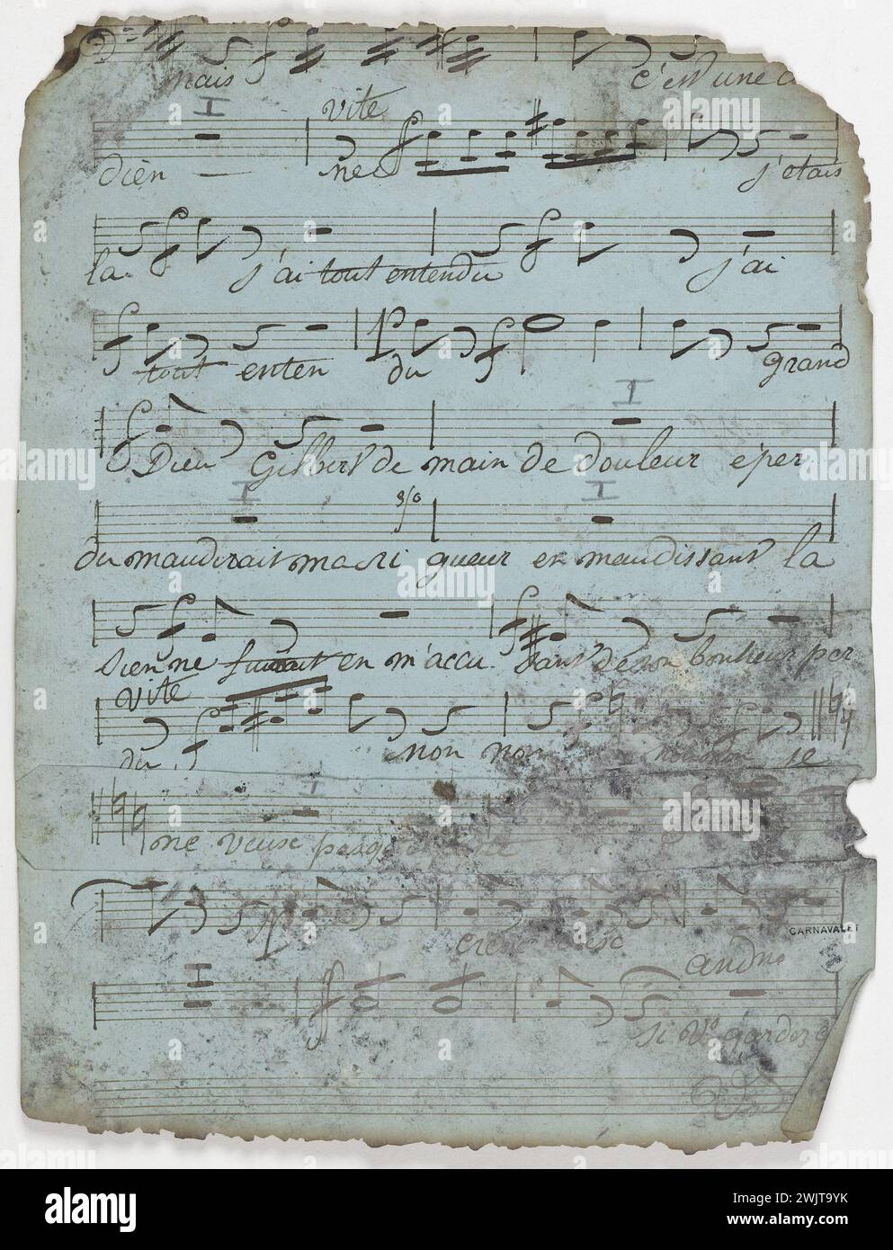 Lot of ten partitions survivor of the fire-comic fire in 1887. Plume ...