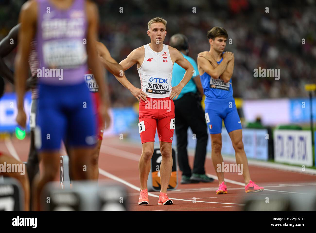 Filip OSTROWSKI participating in the 800 meters at the World Athletics Championships in Budapest ...