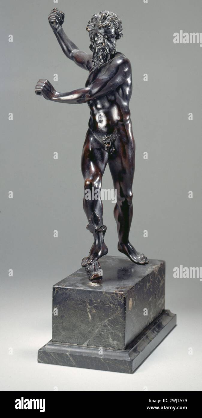Neptune ". Statuette after Riccio de Padoue. Round-bump. Black ...