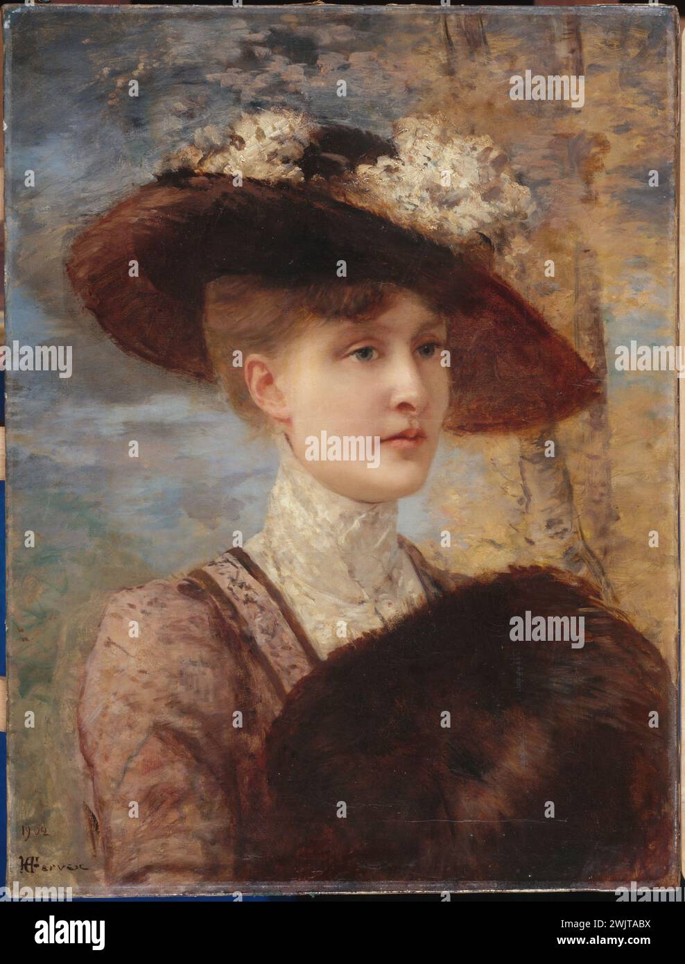 Henri Gervex (1852-1929). "Portrait of Madame Lorgeril", 1902. Oil on ...