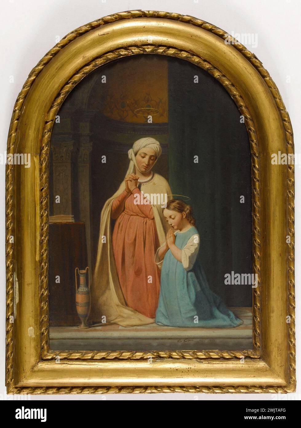 Edouard Cibot (1799-1877). "The childhood of the Virgin". Oil on canvas ...