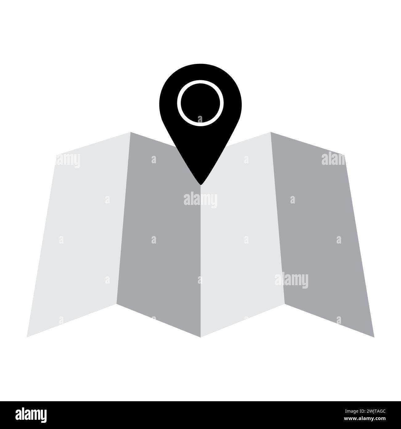 pointer with a pointer. Map Icon. Vector map icon with Pin Pointer ...