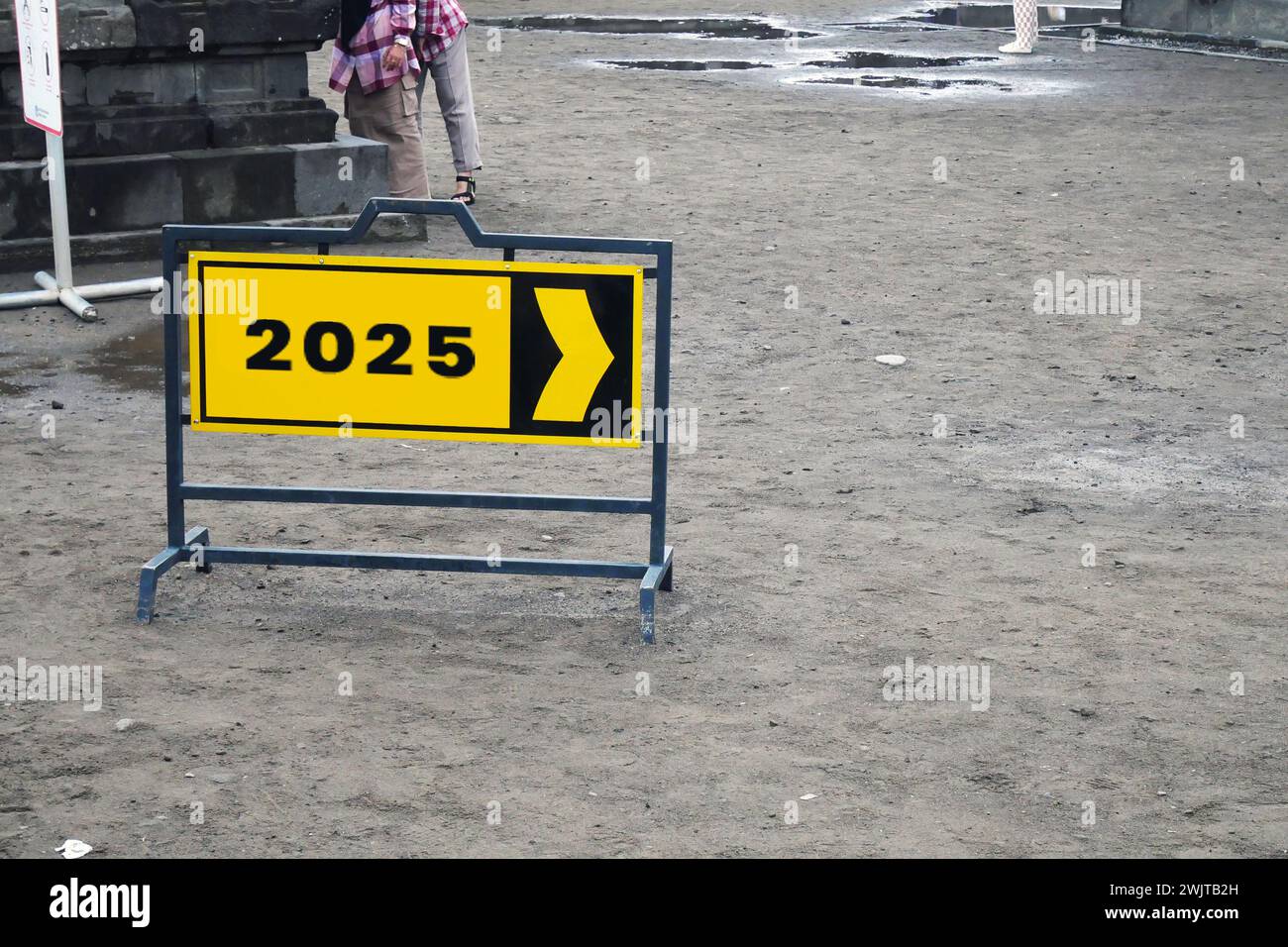 New year 2025 or straight forward concept. The text 2025 to 2027 is ...
