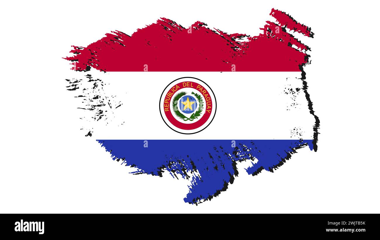 Art Illustration design nation flag sign symbol country of Paraguay ...