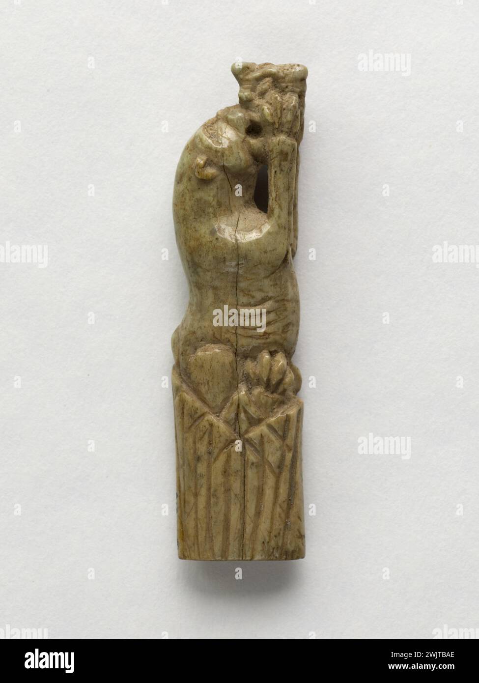 Lioness -shaped knife handle. Gallo-Roman. Bone. Paris, Carnavalet ...