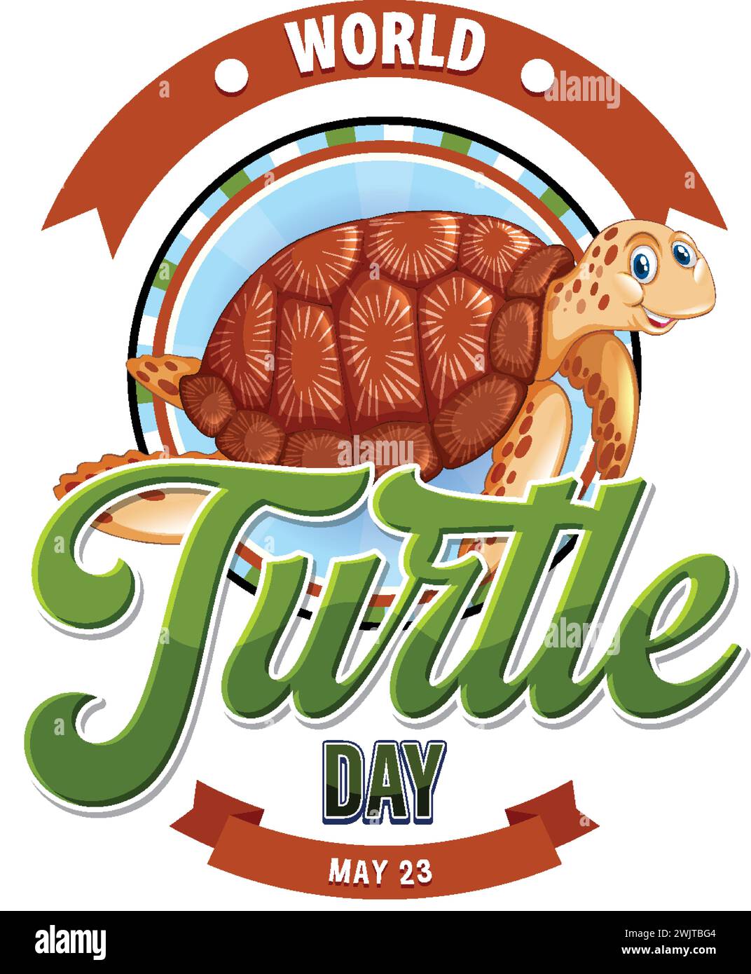 Colorful vector graphic for World Turtle Day event Stock Vector Image ...
