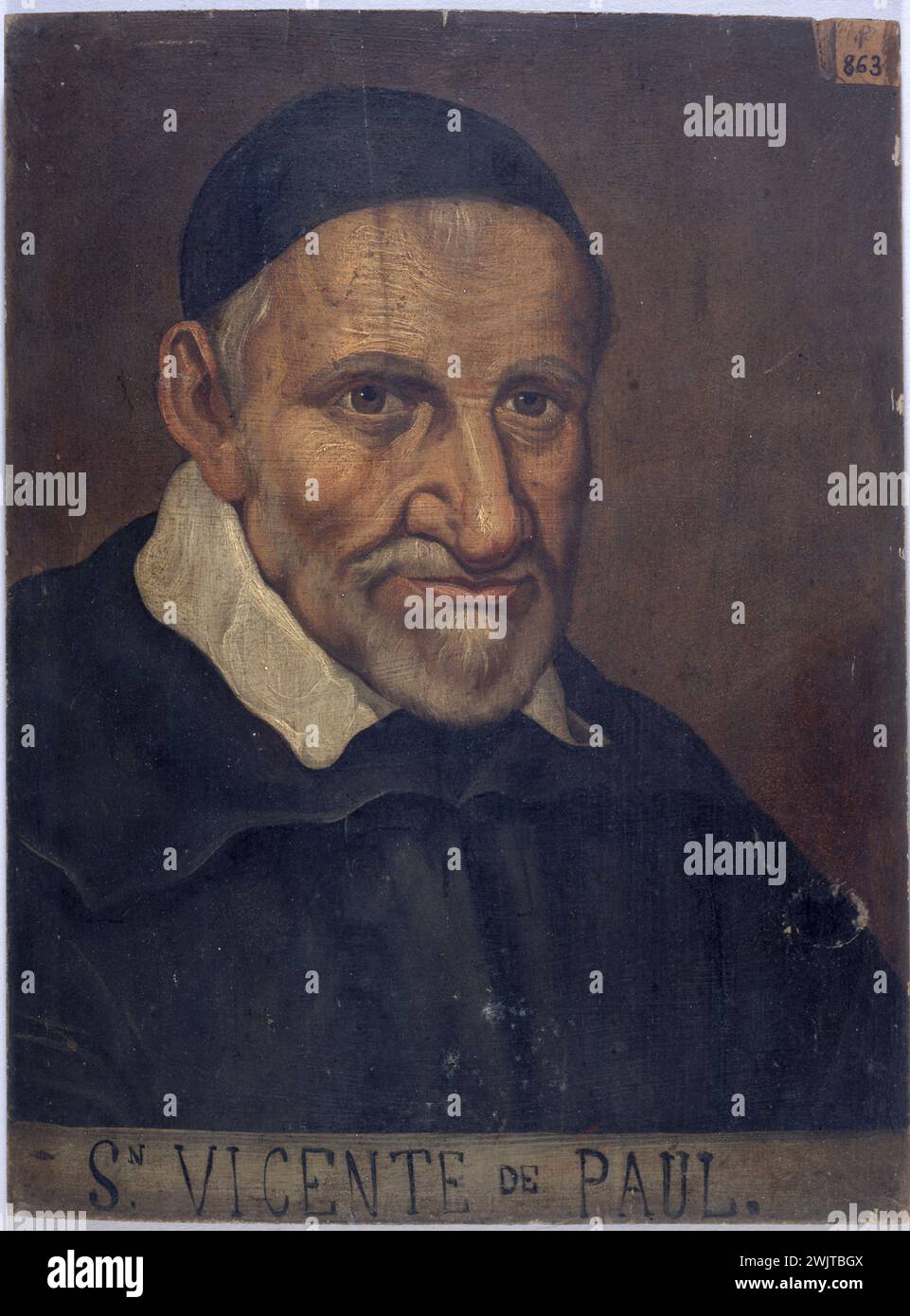 Saint Vincent-de-Paul (1576-1660), founder of the girls of charity and ...