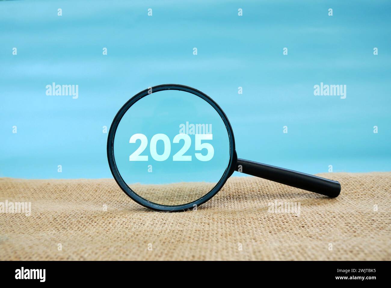 Magnifying glass and targets 2025. Concept of new year 2025, beginning ...