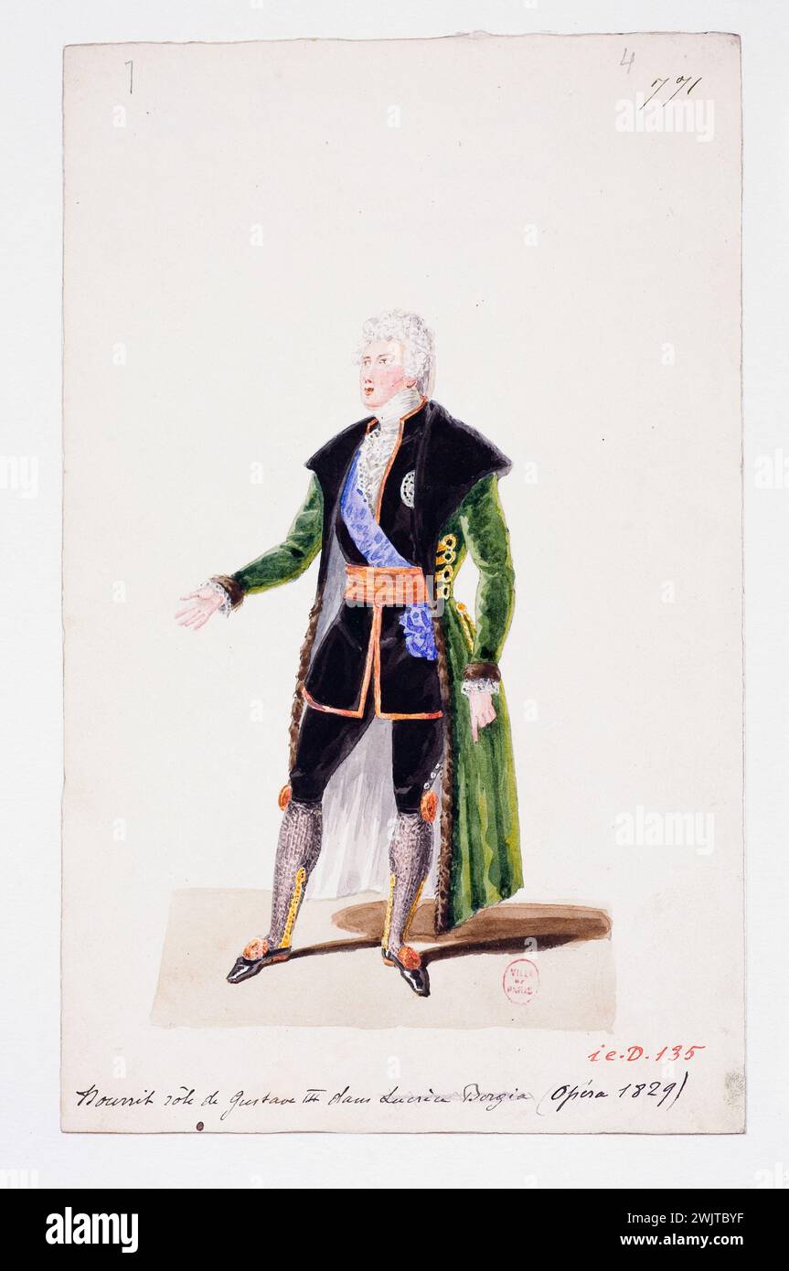 BODIN. "Adolphe costume nourishes, role of Gustave III in the masked ...