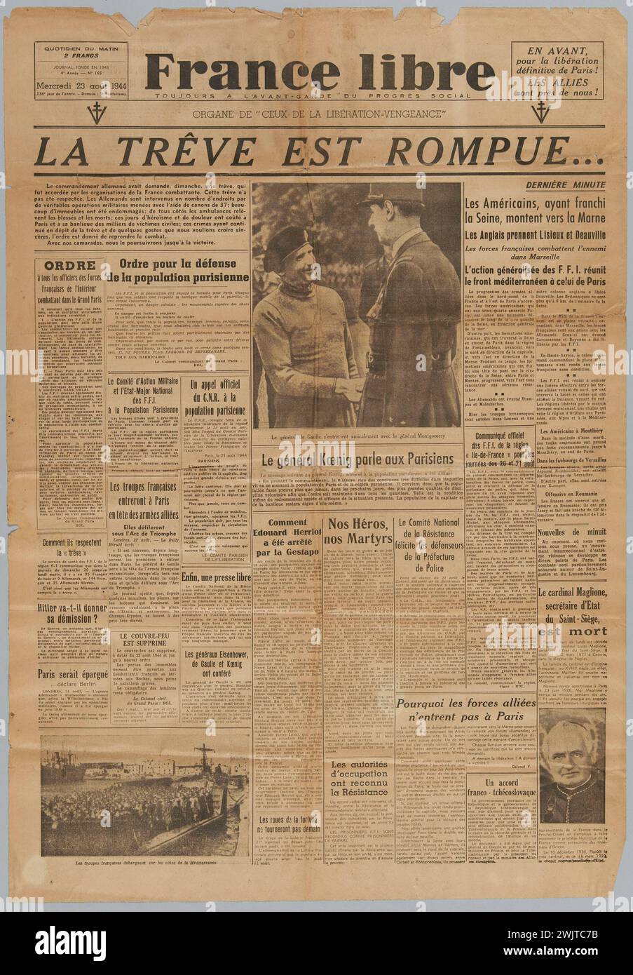 Special Imprimerie de France Libre (n.-d.), Daily newspaper France ...