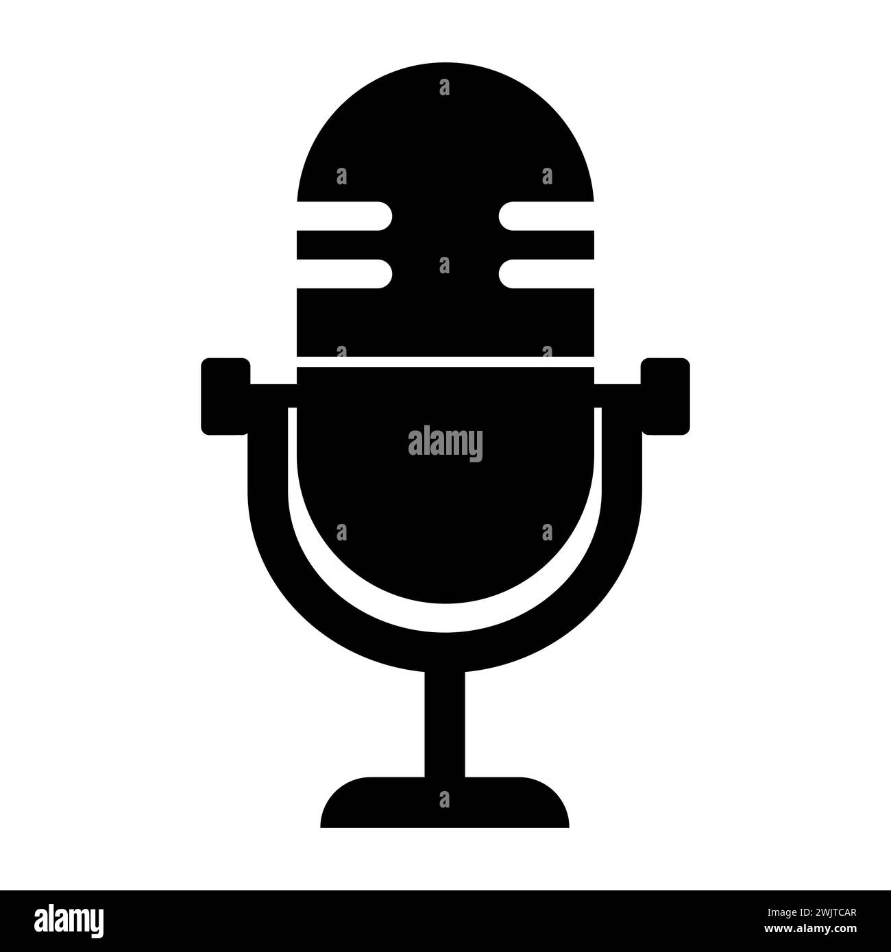 Microphone vector icon set isolated on white background. podcast icon ...