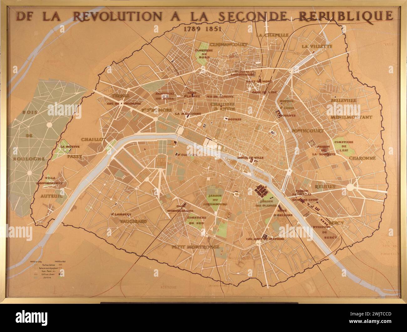 Anonymous. Plan of Paris from the Revolution to the Second Republic ...