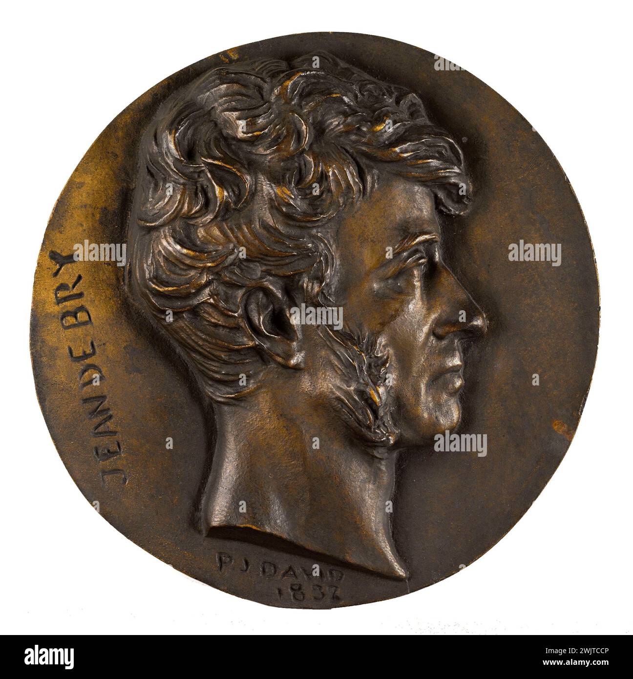 David d'Angers (1788-1856). Portrait of Jean-Antoine de Bry (1760-1834), politician. Bronze ...