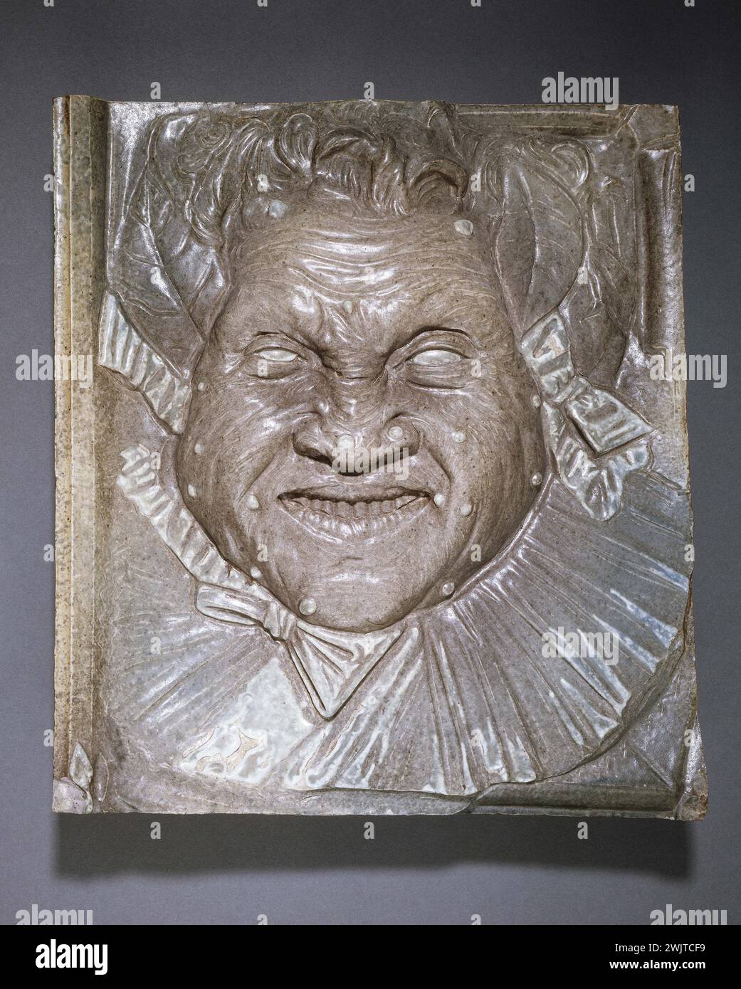 Jean Carriès (1855-1894). "Floor, wall covering: grotesque mask ...