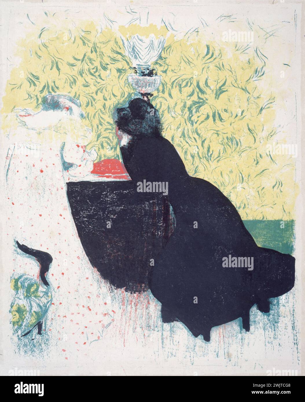 Edouard Vuillard (1868-1940). "The two sisters-in-law". Four -colored ...