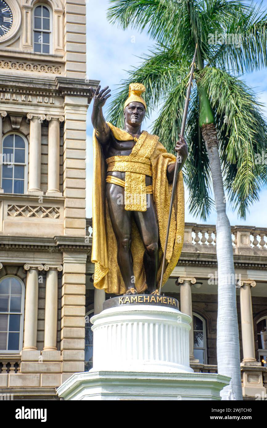 King Kamehameha Statue, King Street, Honolulu, Oahu, Hawaii, United ...