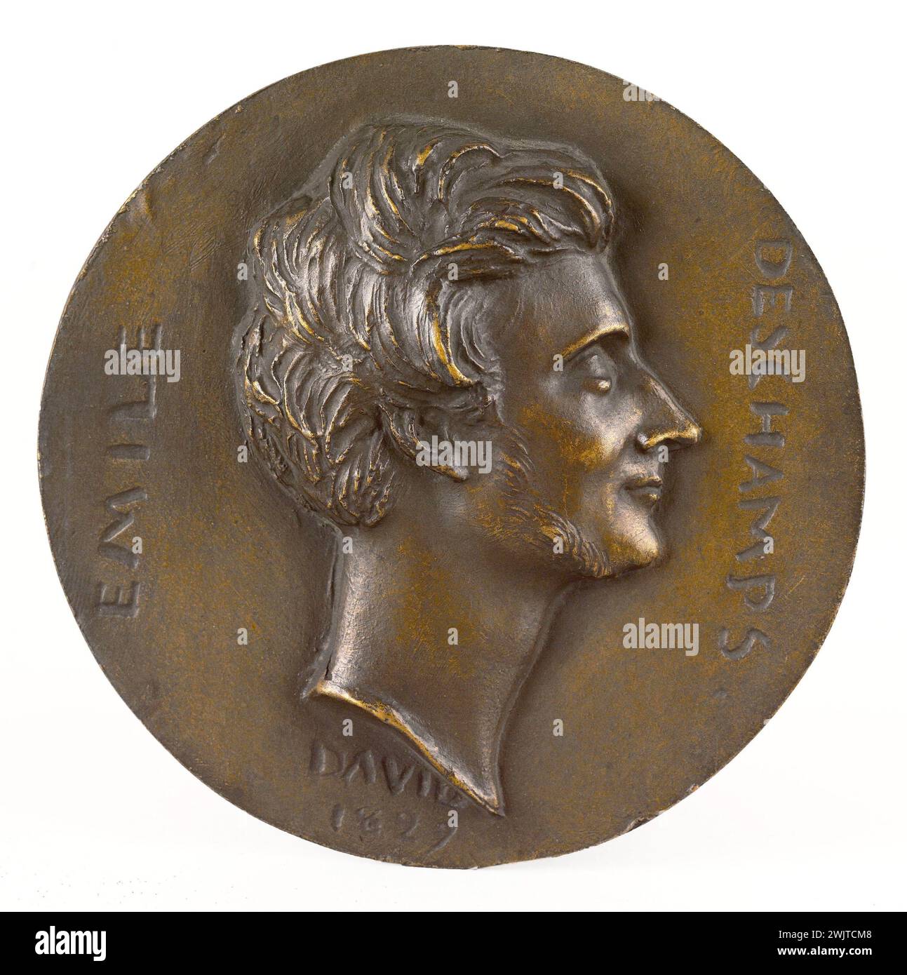 David d'Angers (1788-1856). Portrait of Emile Deschamps de Saint-Amand ...