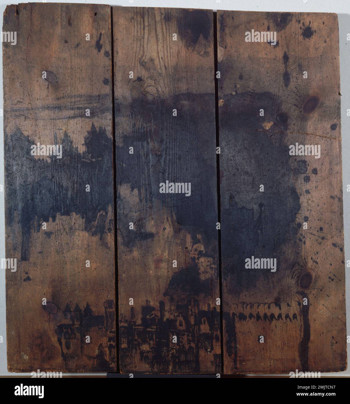 Victor Hugo (1802-1885). Painted wood panel, around 1856. Paris, house ...