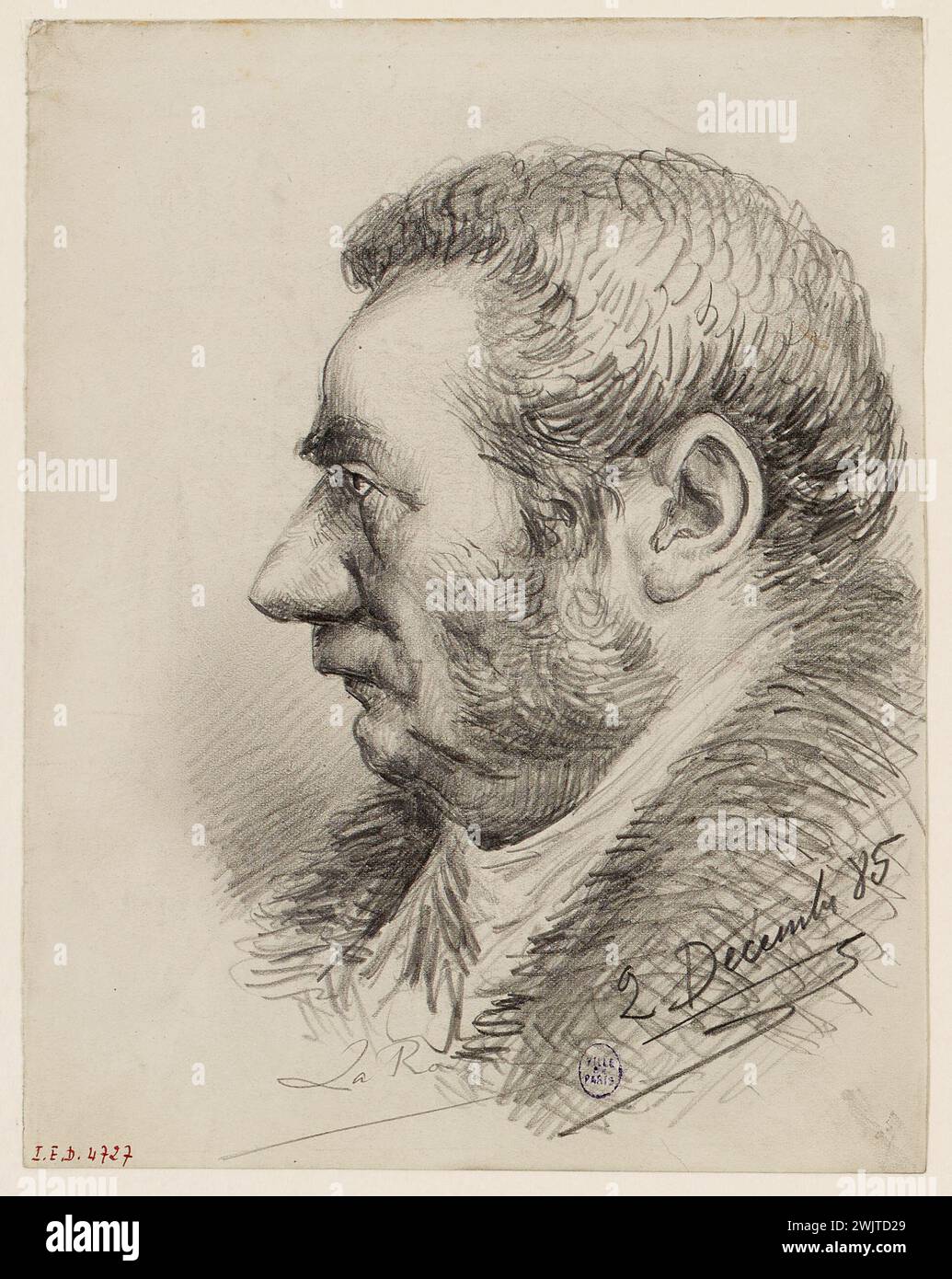 La Roche, Jules Armand Félix de (n.1841 - d.), Portrait of man in ...
