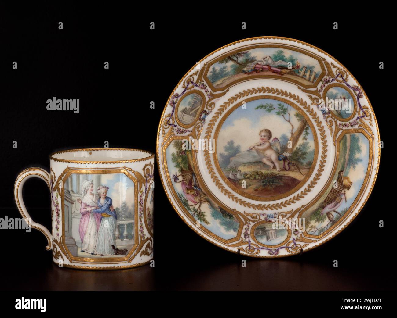 Anonymous. Litron cup and saucer. Porcelain, 1780. Paris, Cognacq-Jay ...