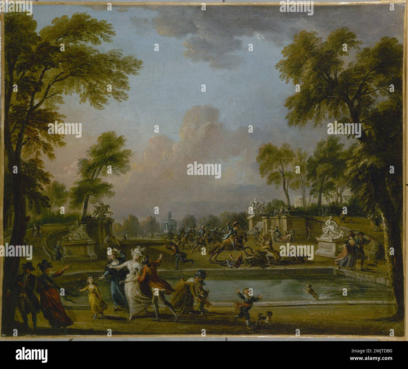 Jean-Baptiste Lallemand (1710-1803). "Lambesc load in the Tuileries ...