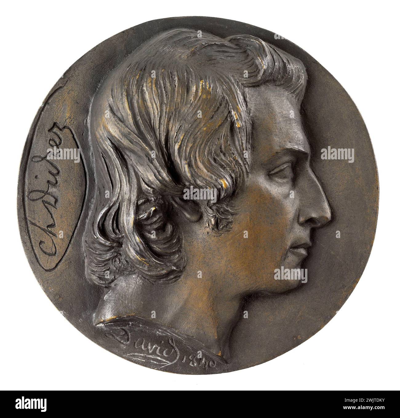 David d'Angers (1788-1856). Portrait of Charles Didier (1805-1864 ...