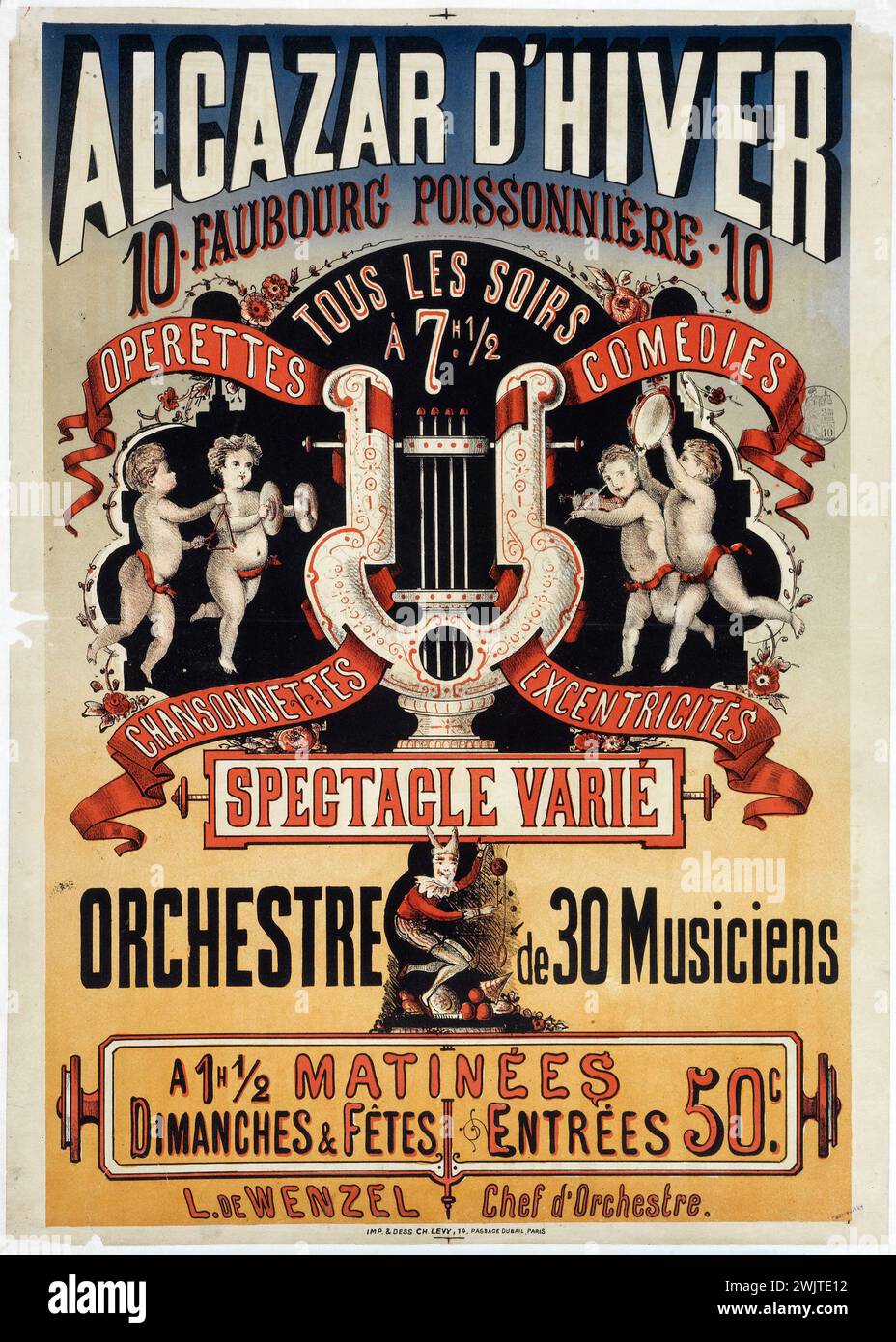 Charles Lévy. Winter Alcazar. Varied show, operettas, comedies, songs ...