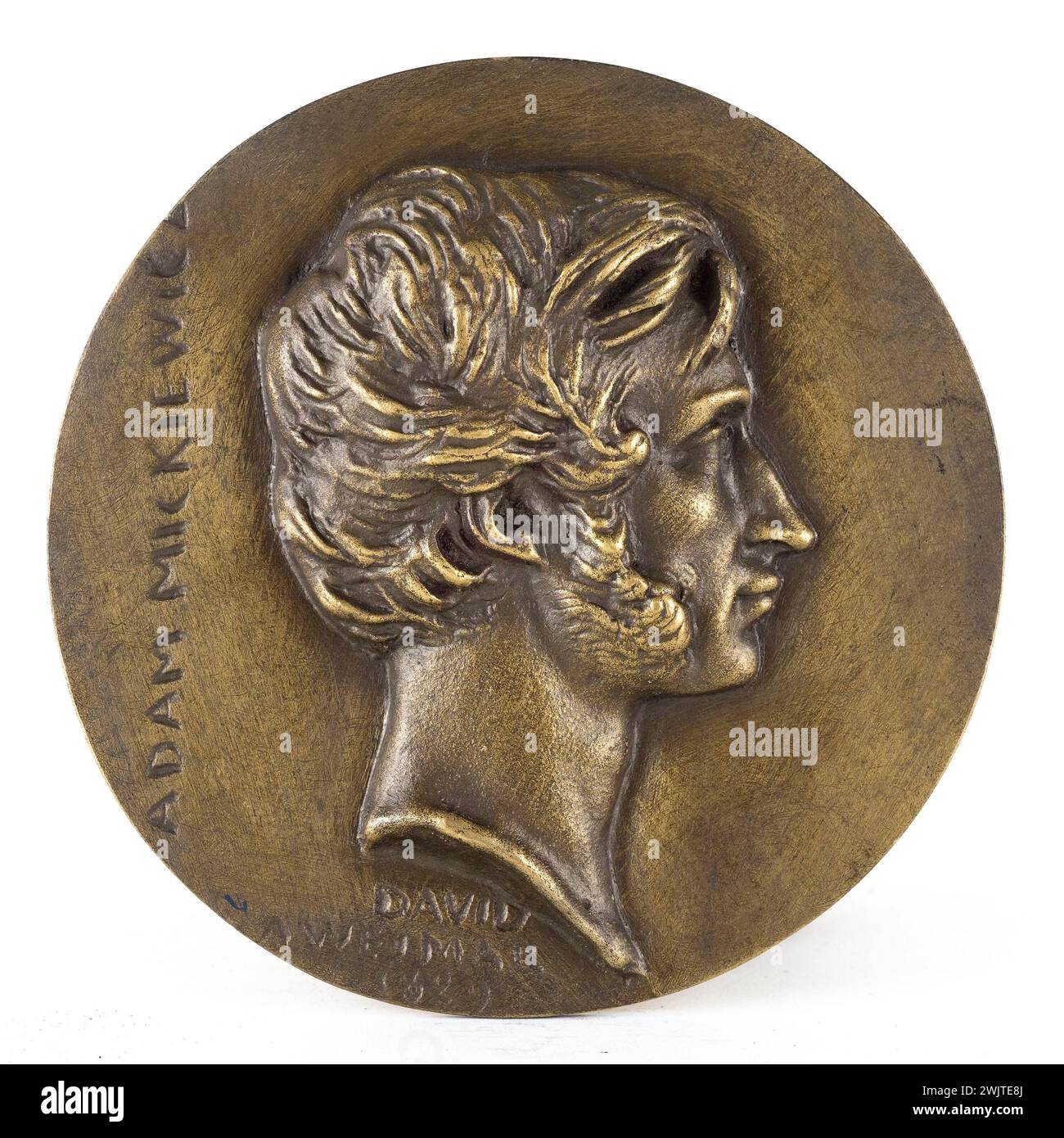 David d'Angers (1788-1856). Portrait of Adam Mickiewicz (1798-1855 ...